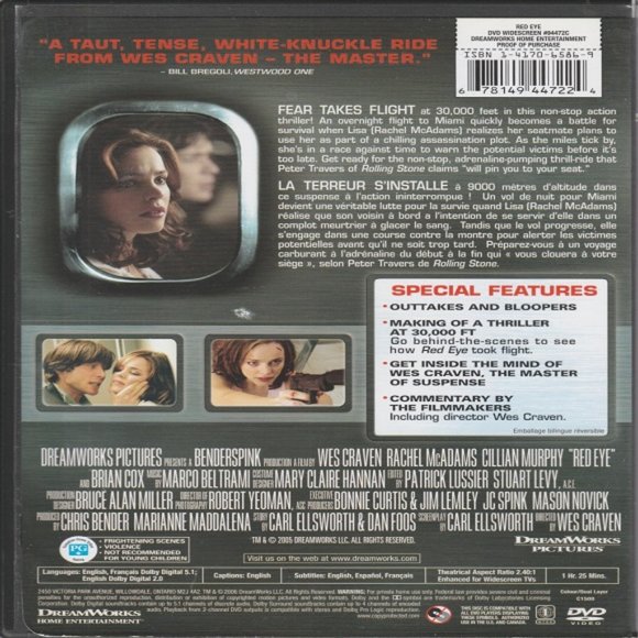 Dreamworks | Media | Red Eye 205 Thriller Starring Rachel Mcadam ...